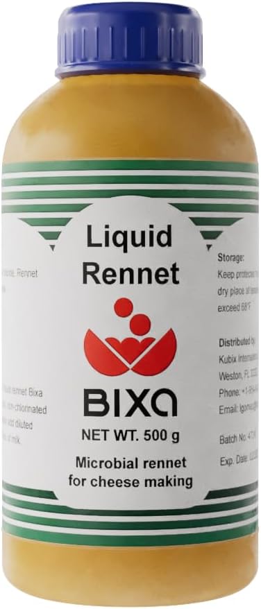 Amazon.com: Bixa Liquid Microbial Rennet For Cheese Making | Vegetarian ...