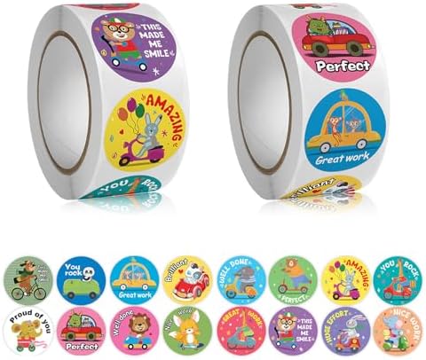 Amazon.com: Sticker Roll 5 Rolls of Party Supplies Stickers for Kids ...