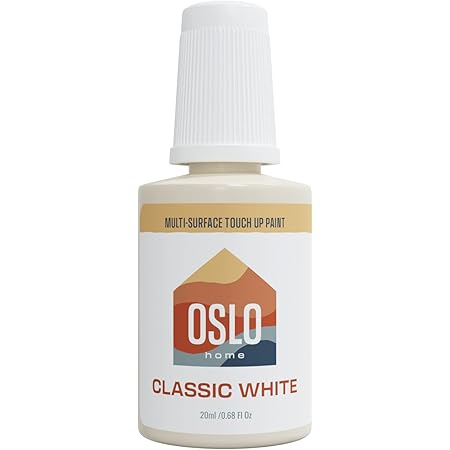 Oslo Home Touch Up Paint, 20ml Classic White Matte Finish, Made in USA ...