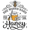 Amazon.com - Offbeat Stickers 3'' She Works Hard for The Honey Bee ...
