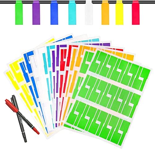 DONQL 480 Pcs Cable Labels, Self-Adhesive Cable Label Stickers ...