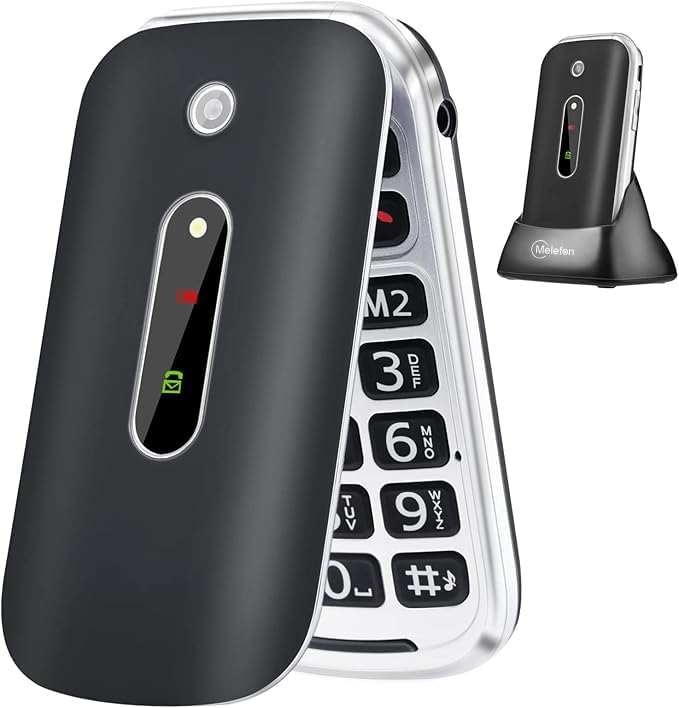 Melefon Senior Flip Phone Large Buttons SOS Review: The Essential ...