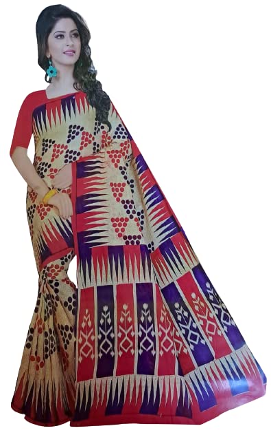 Buy Chiku body temple border Bobby print all over printed pure cotton ...
