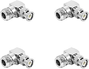 Amazon.com: BJDZ 50Ohm 4 Pcs Radio Adapter N-Type Female Jack RA 90 Degree Elbow to BNC Male for ...