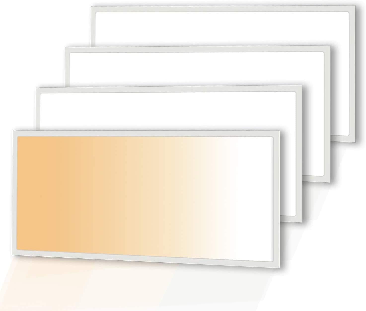 6 pack 2X2 LED Flat Panel Light with Emergency Battery Backup 90 mins ...