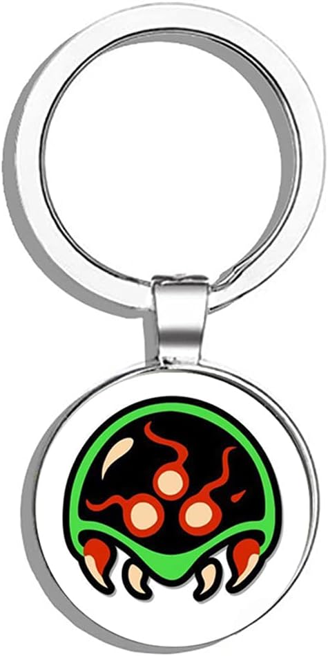 Amazon.com: HJ Media Metroid Metal Round Metal Key Chain Keychain Ring ...
