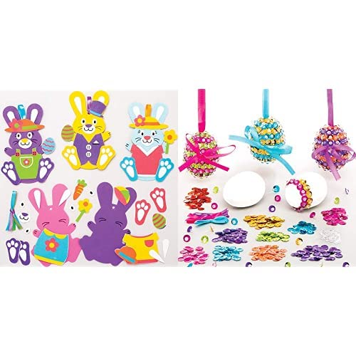 Baker Ross Easter Bunny Mix & Match Decorations - Pack of 8, Easter ...