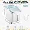 Amazon.com: Sunnyray 4 Pcs 55 lbs Grain Rice Storage Container Blue ...