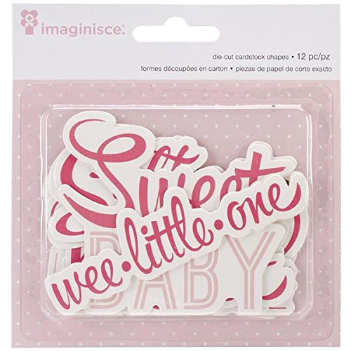 American Crafts 12-Piece Imaginisce My Baby Die-Cut Phrases, Girl ...