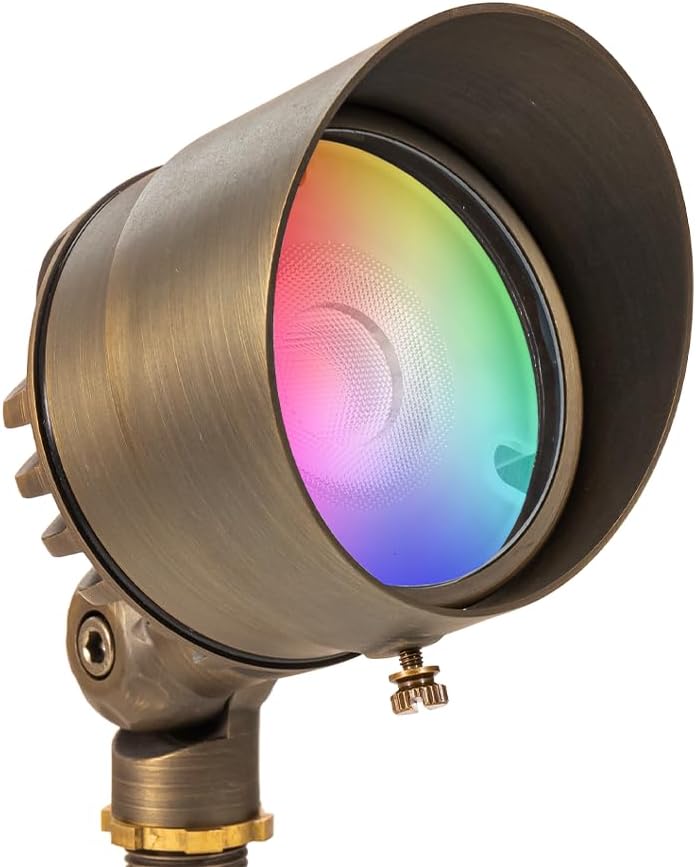 Amazon.com: VOLT 12V Color Changing RGBW Integrated LED Brass Spotlight ...