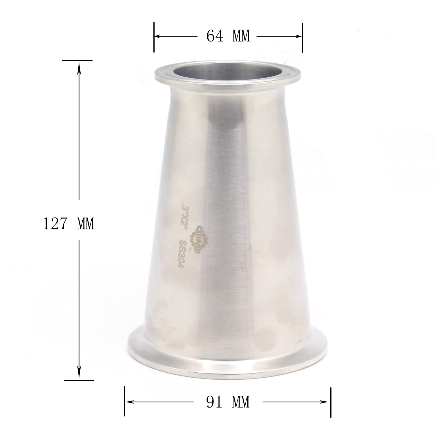 Snapklik.com : QiiMii Sanitary Tri Clamp Concentric Reducer Tri Clamp ...