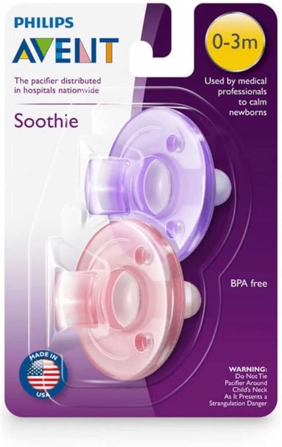 Kit 2 Chupetas Philips Avent 0-3 Meses (Rosa e Lilás) | Amazon.com.br