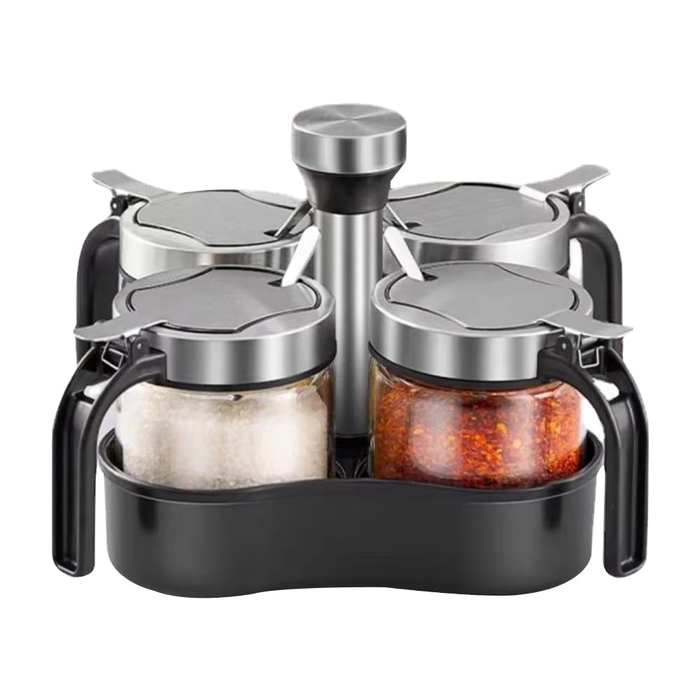 Amazon.com | TINMIX Revolving Condiment Pots Sugar Bowl Salt & Pepper ...
