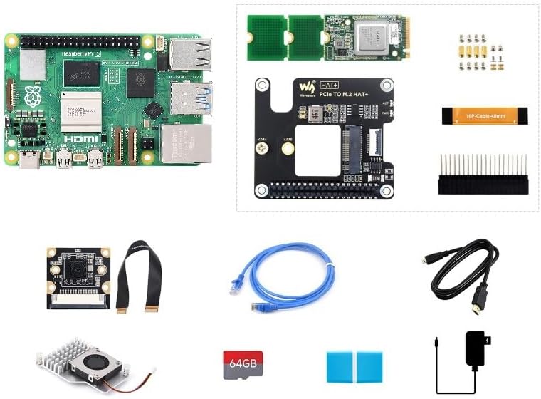 Amazon.com: Raspb Pi 5 AI Kit, Including PI5-8GB Board, Hailo-8 M.2 AI ...