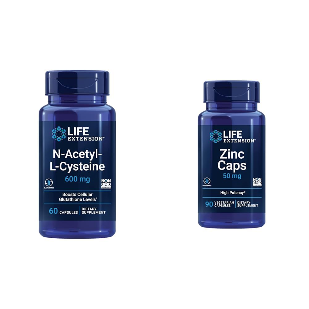 Amazon.com: Life Extension N-Acetyl-L-Cysteine (NAC) & Zinc Caps ...