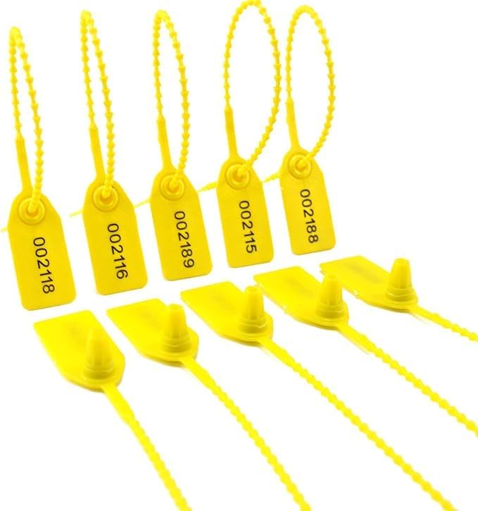 Duravel lastic Security Seals Anti- Tamper Tags Numbered Zip Ties for ...