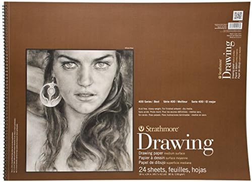 Pro-Art Strathmore Medium Drawing Spiral Paper Pad 18 x inch, 24 Sheets ...
