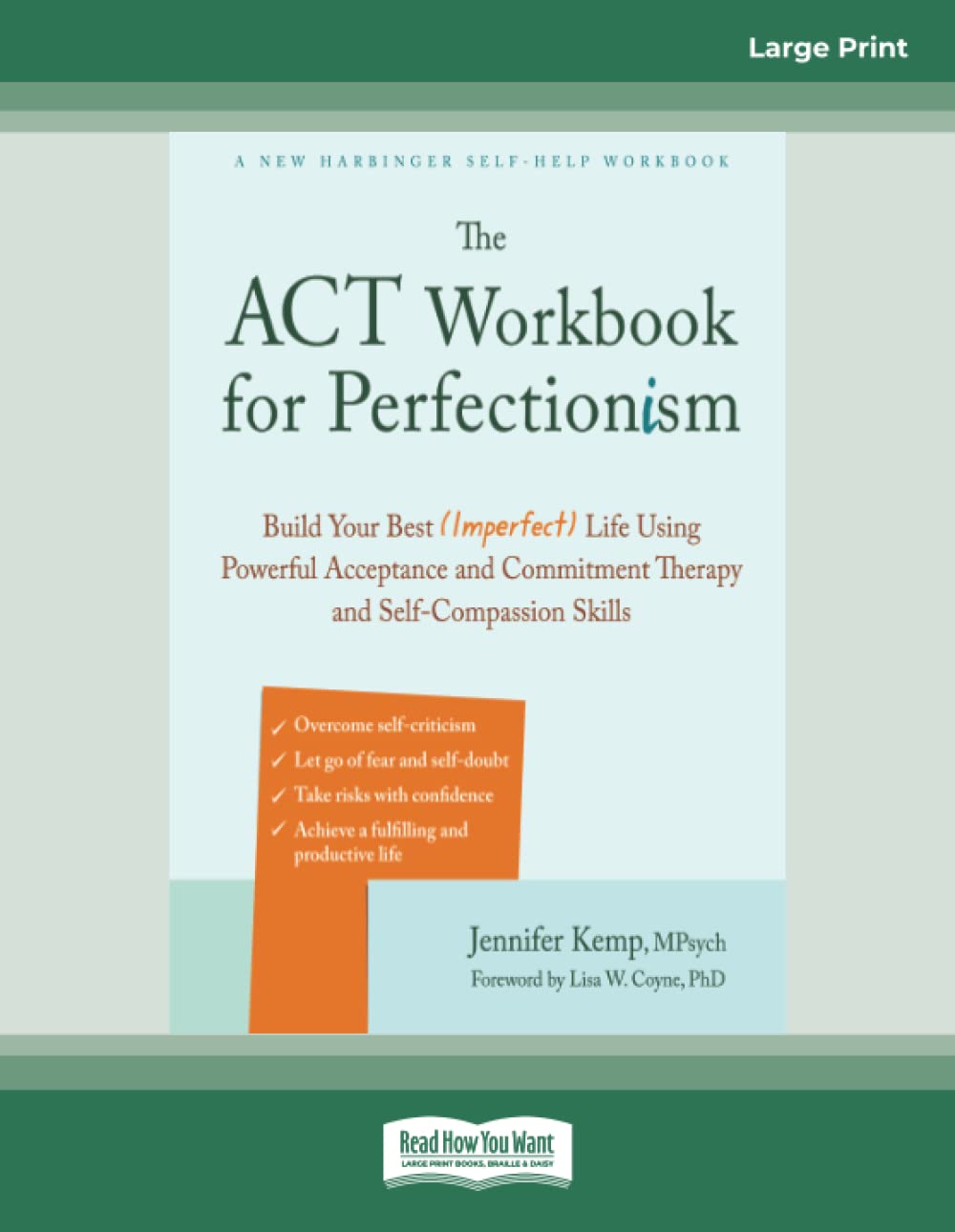Amazon.com: The ACT Workbook for Perfectionism: Build Your Best ...