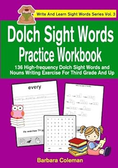 Dolch Sight Words Practice Workbook: 136 high-frequency Dolch sight ...