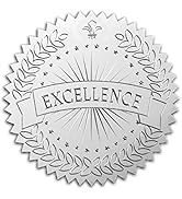 CRASPIRE 100pcs Embossed Gold Foil Certificate Seals Self Adhesive ...