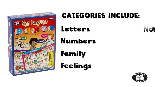 Asl Bingo Cards Action Bingo Game — SLP
