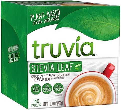 Amazon.com: Truvia 8845 Natural Sugar Substitute, 140 Packets/Box ...