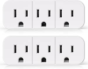 ELEGRP Triple Outlet Extender, 3-Prong Grounded Wall Tab, Multiple ...