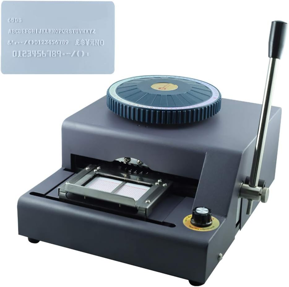 CGOLDENWALL Manual Embossing Machine 68 Characters Code PVC Card ...