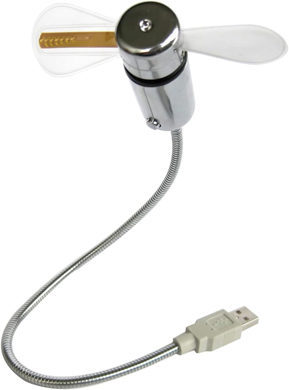 Amazon.com: USB Mini Flexible Time Clock Fan with LED Light Real Time ...