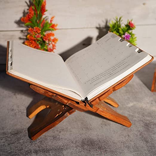 Study Table Pooja Book Stand Rehal Rihal Wooden Holy Book | Desertcart ...