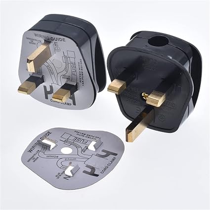 UK British Mains Plug 3 Pin 13A Plugs Grounded 250V 3 Pin Fused BS1363 ...