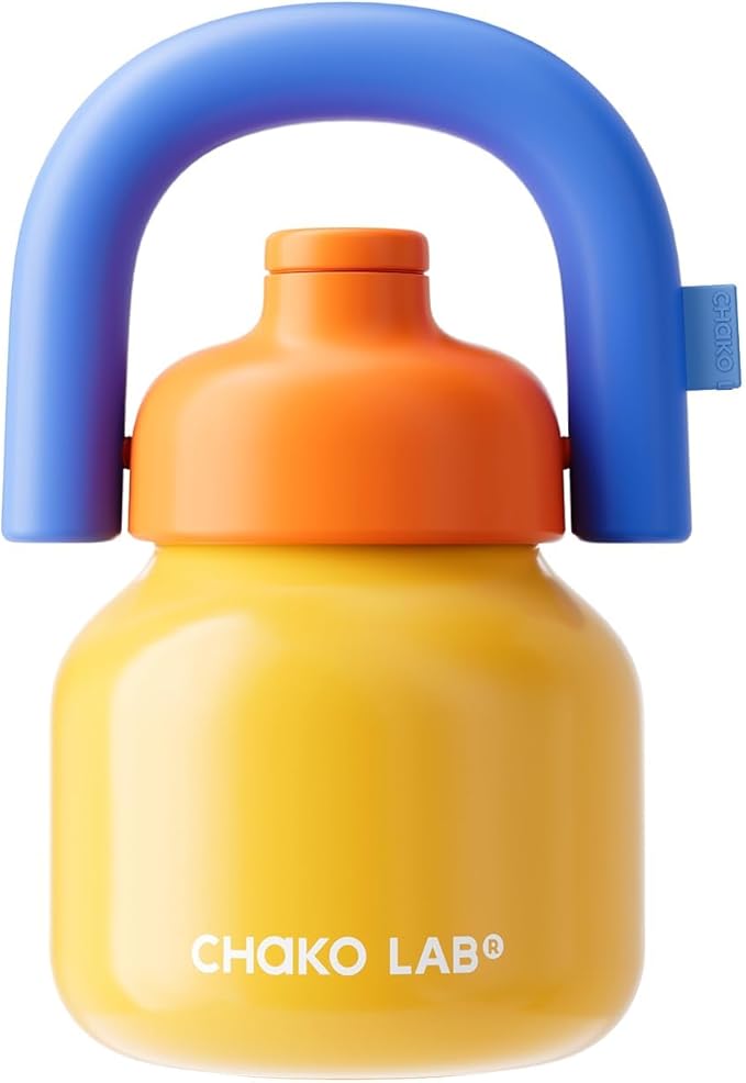 Amazon.com | CHAKO LAB Water Bottle with Straw and Carry Handle | Wide ...