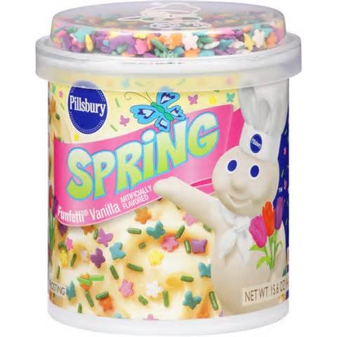 Amazon.com : PILLSBURY CAKE FROSTING VANILLA SPRING FUNFETTI 15.6 OZ ...