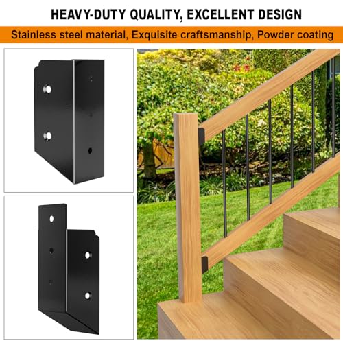 Snapklik.com : FMhotu 30 Stair Angle Stainless Steel Deck Railing ...