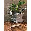 Amazon.com: NEW - 8"x10" Acrylic Welcome Sign with Walnut Wood Stand ...