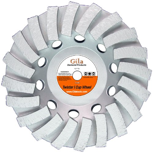 GilaTools 4.5" Swirl Turbo Segmented Diamond Grinding Cup Wheel 5/8"-11 ...