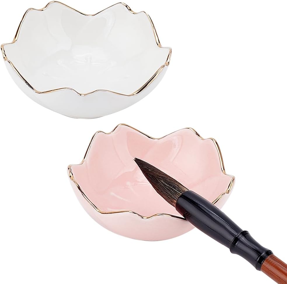 Amazon.com: LALAFINA Magnolia Ceramic Brush Rest Painting Brush Rest ...