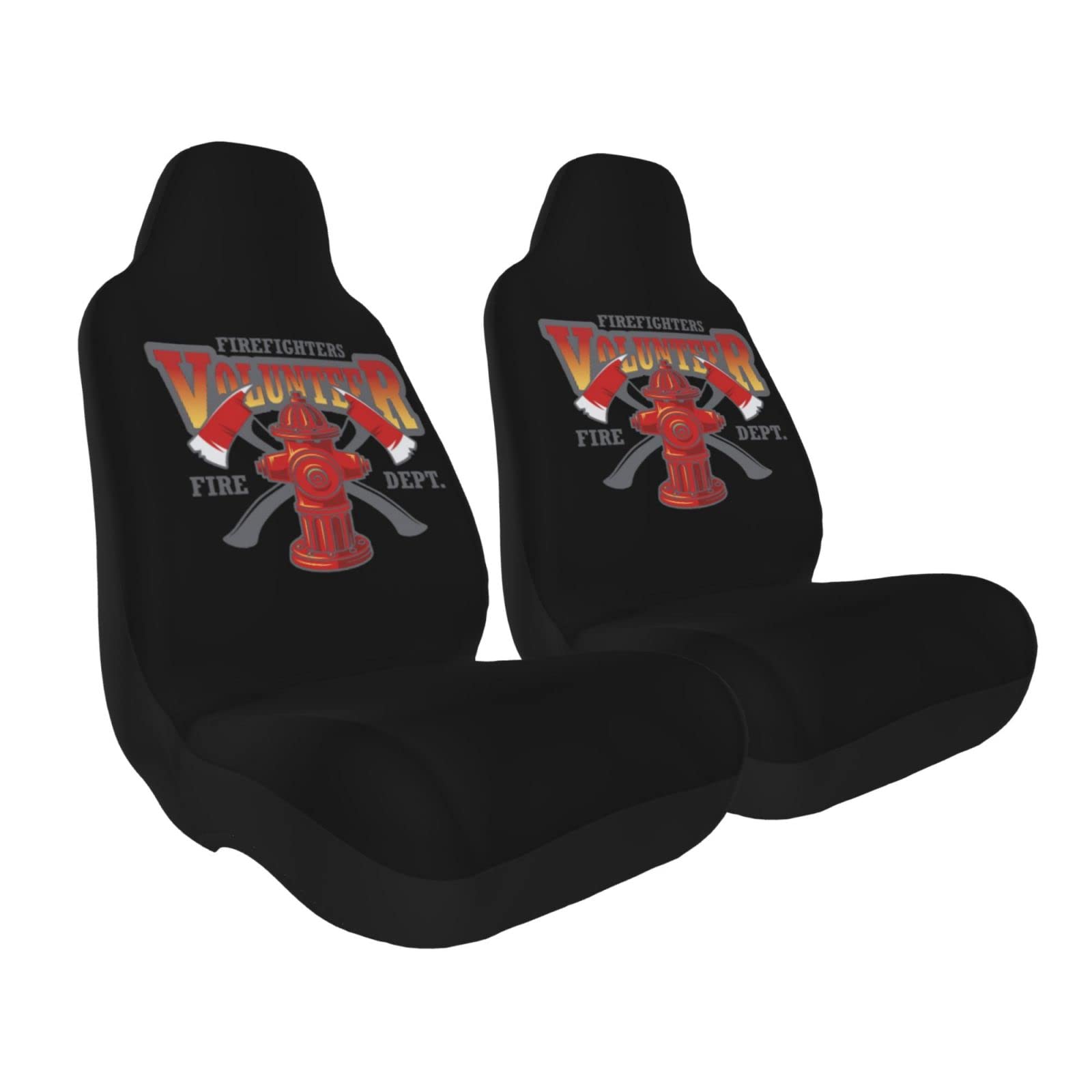 Amazon.com: Firefighter Logo Front Car Seat Covers Set Fits Most Cars ...