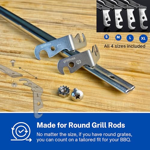 Grill Floss Premium Grill Scraper for Outdoor Grill with Round Grates ...