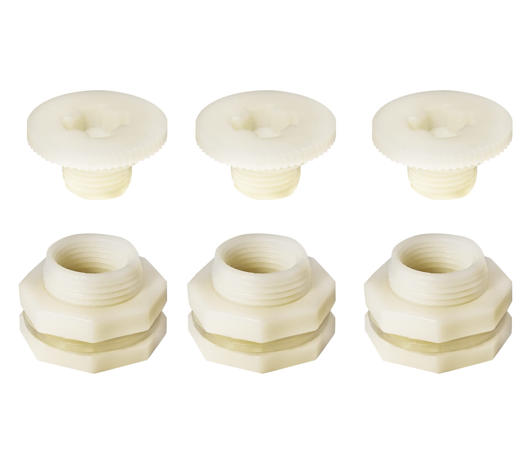 Snapklik.com : Rierdge 3 Pack 1/2" NPT Female PVC Bulkhead Fitting ...