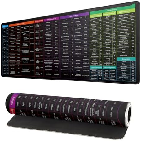 Amazon.com: Keyboard Shortcut Mouse Pad, Quick Key Super Large Anti ...