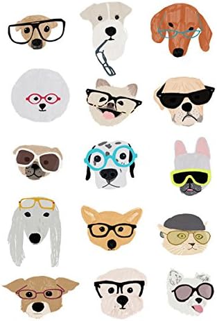 Amazon.com: Adorable Humorous Glasses Wearing Hipster Dogs; One 11x14in ...
