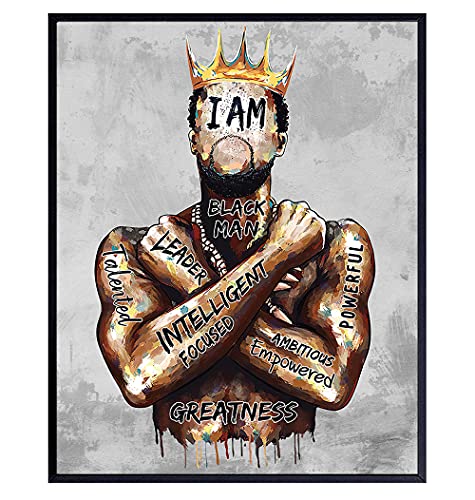 African American Wall Decor – Motivational Black Art – Black Man ...