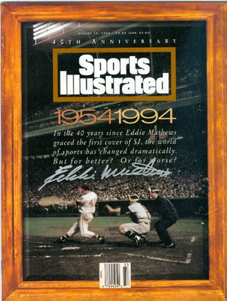 Eddie Matthews Autographed Sports Illustrated August 16, 1994 40th ...