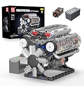 Amazon.com: Mould King 10130 V8 Engine Model Kit That Works - 2718 Pcs ...