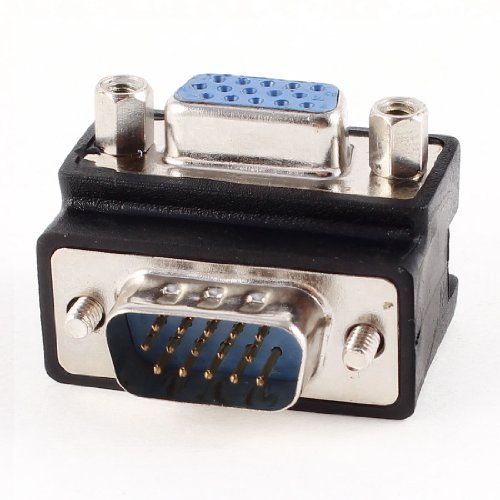 PRAV® VGA SVGA Male to Female Right Angle Adapter Port for 15 Pin TV ...