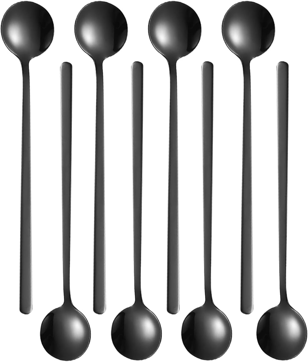 Amazon.com: TWBNAD 8 pcs Coffee Spoons, Stainless Steel Long Handle Tea ...