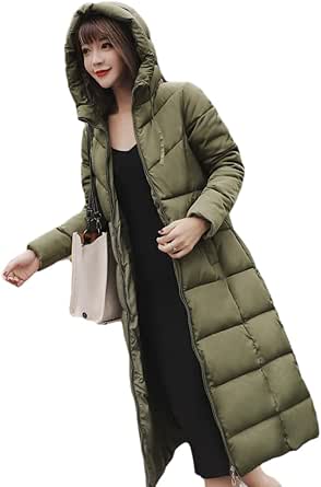 Amazon | QPQPQ ダウンコート レディース コート ジャケット ライトダウン 超ロング 膝丈 厚手 アウター 軽量 フード付き ...