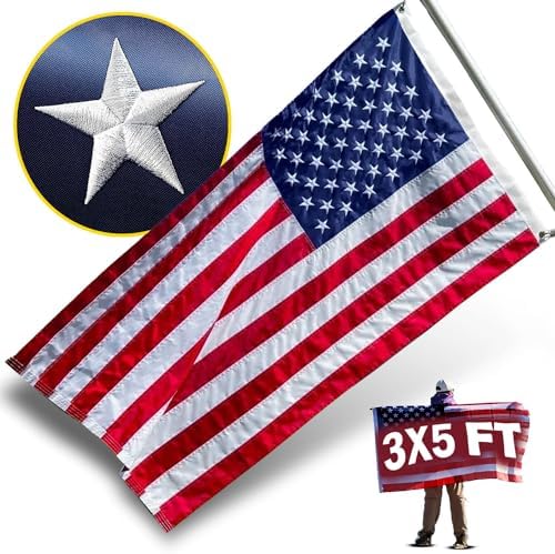 Amazon.com : American Flag - 3x5 ft Heavy Duty Outdoor All Weather US ...