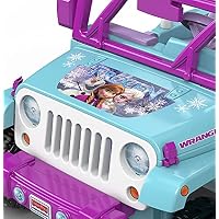 Amazon.com: Power Wheels Disney Frozen Jeep Wrangler 12-V Ride-On ...
